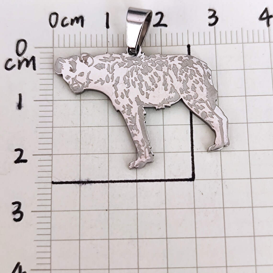 One Side Hyena Pendant Stainless Steel for Men Jewelry - Etsy
