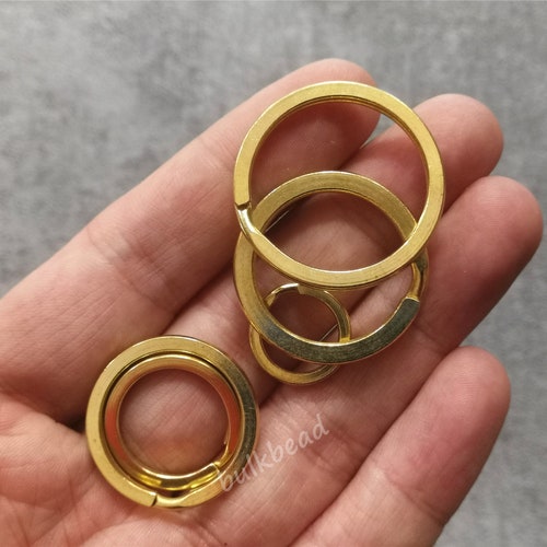 Triangle Solid Brass Split Key Ring Brass Split Keyring - Etsy