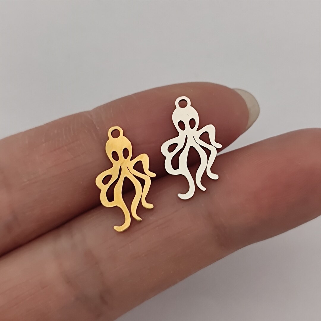 Octopus Charm Stainless Steel for Jewelry Making - Etsy