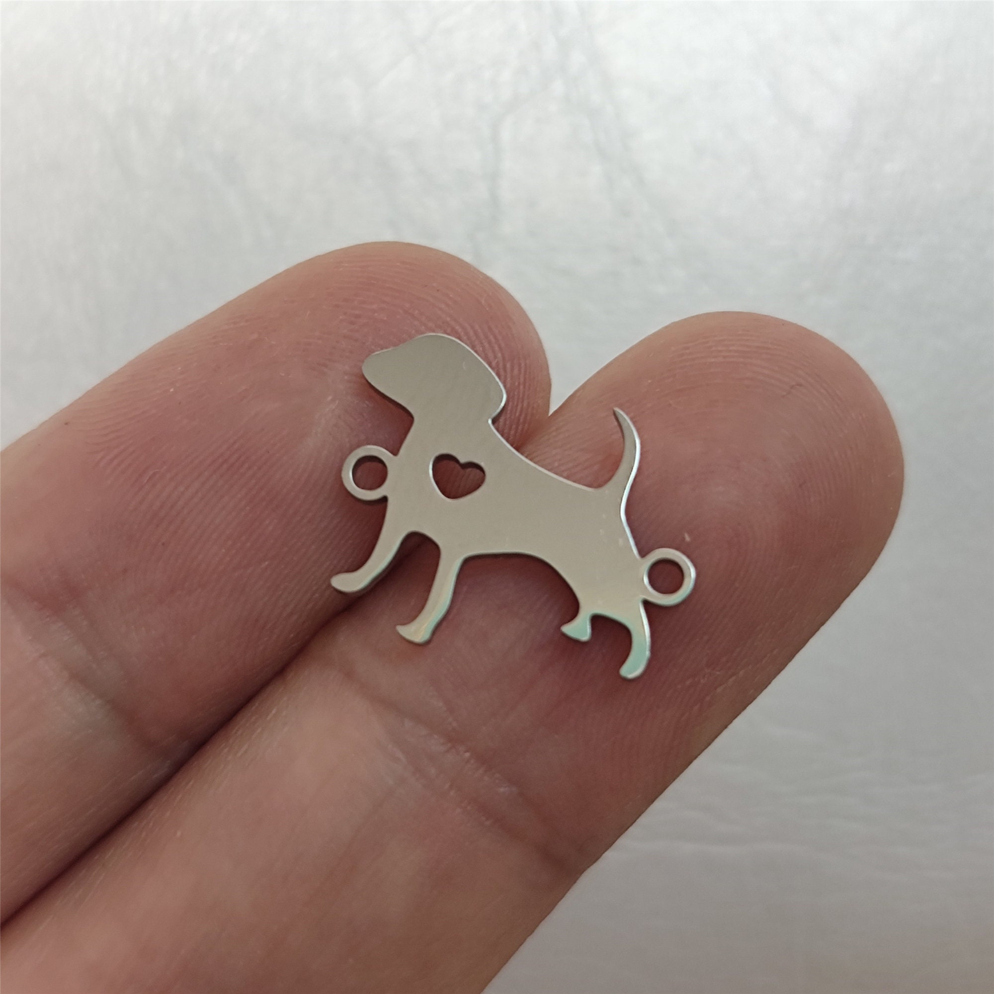 Love Dog Connector Stainless Steel for Jewelry Making - Etsy