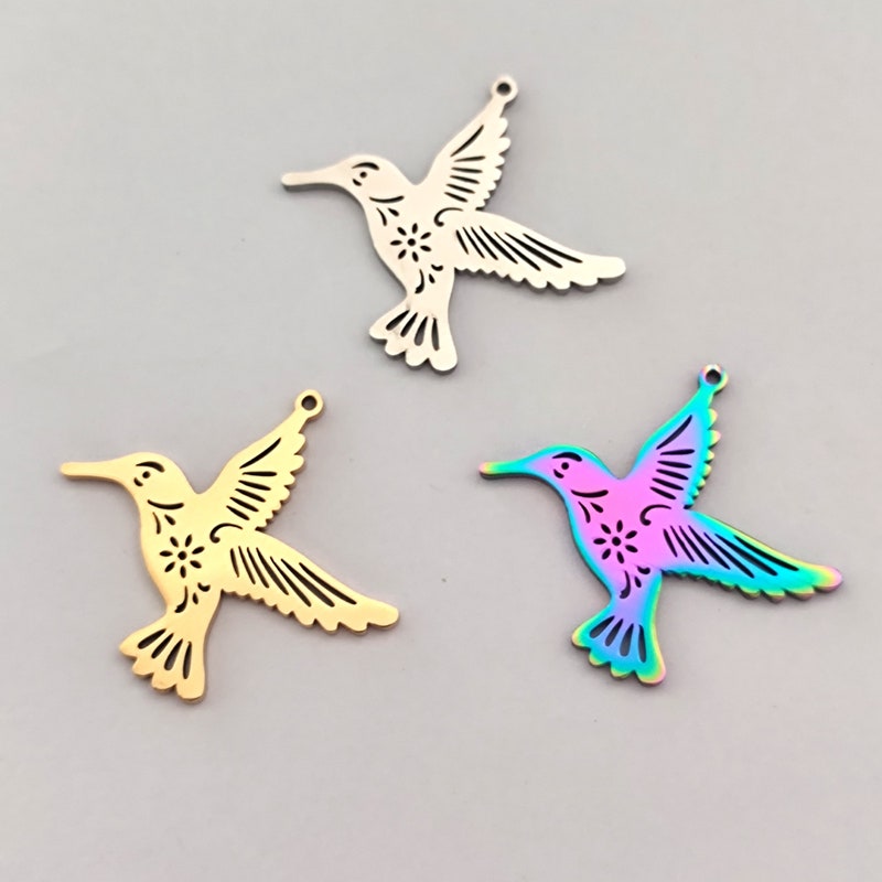 Hummingbird Charm - Etsy