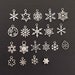 Winter Snow Flake Charm Set Antique Silver Tone - Etsy