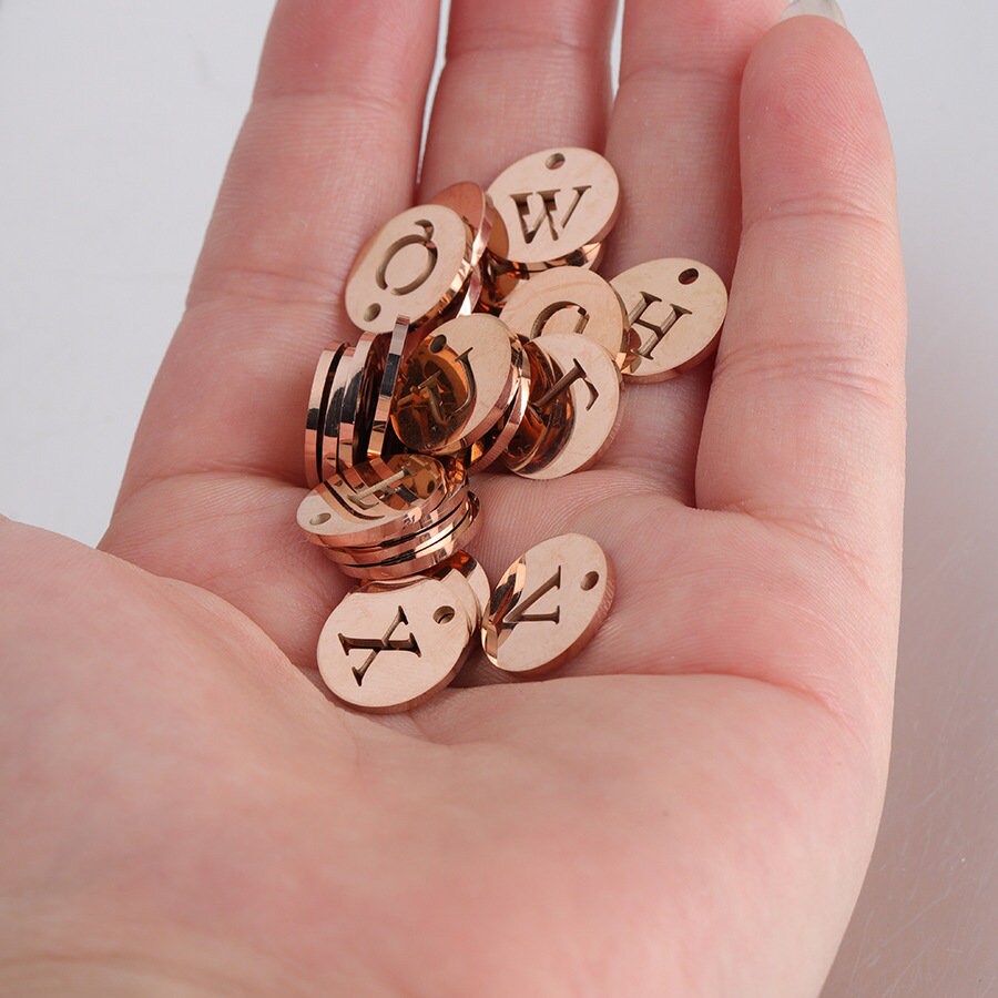 Letters A-Z Alphabet Charm Alphabet Pendant Fine Polished | Etsy