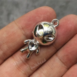 Silver Tone Alien Charm Set Wholesale Alien Pendant Necklace - Etsy