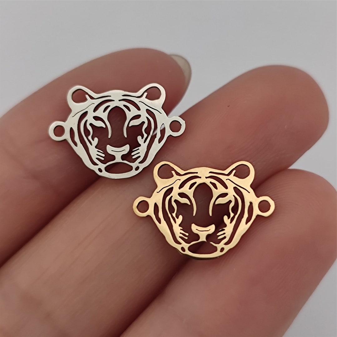Tiger Head Connector Stainless Steel for Men Jewelry - Etsy