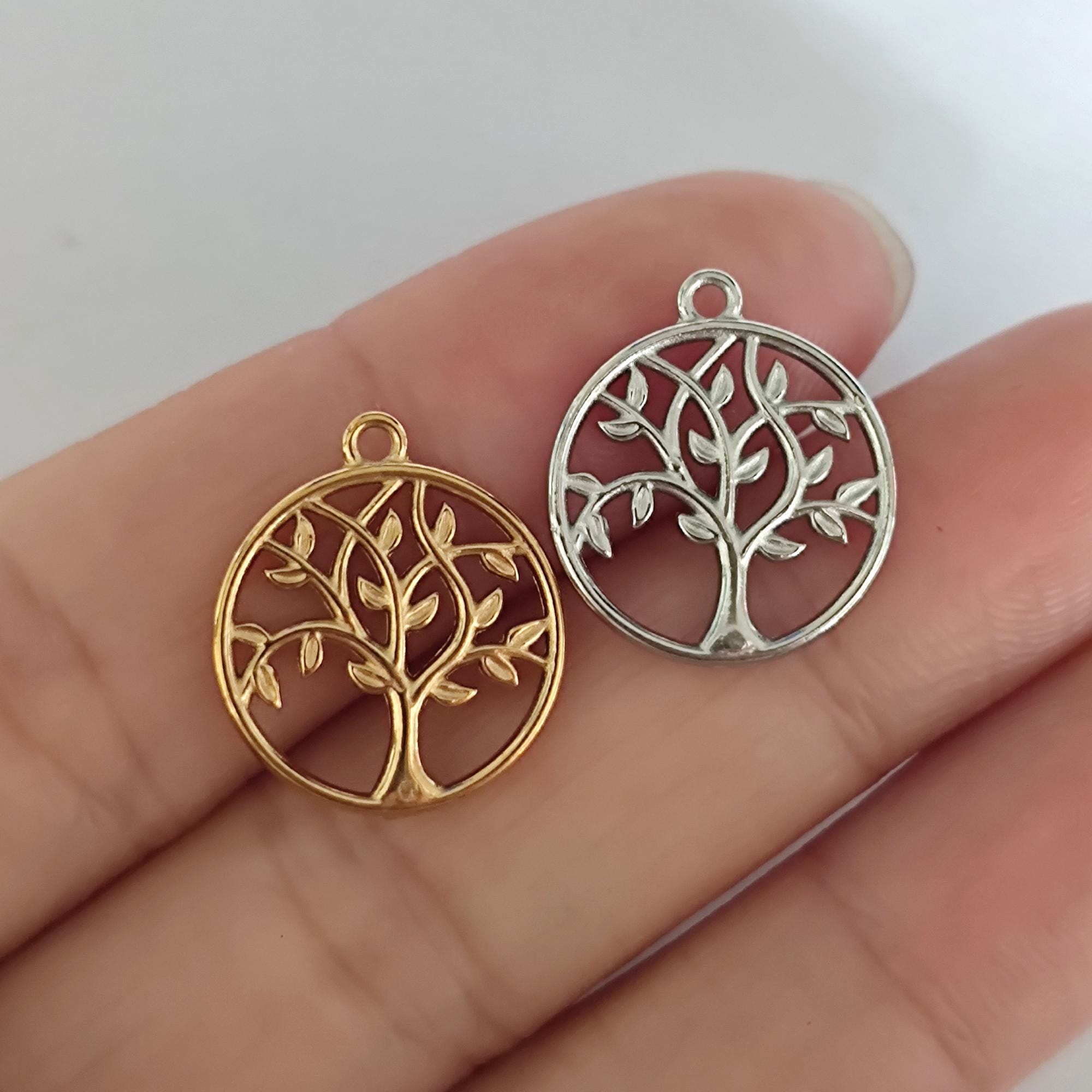 Tree of Life Charm Gold Plated Stainless Steel - Etsy