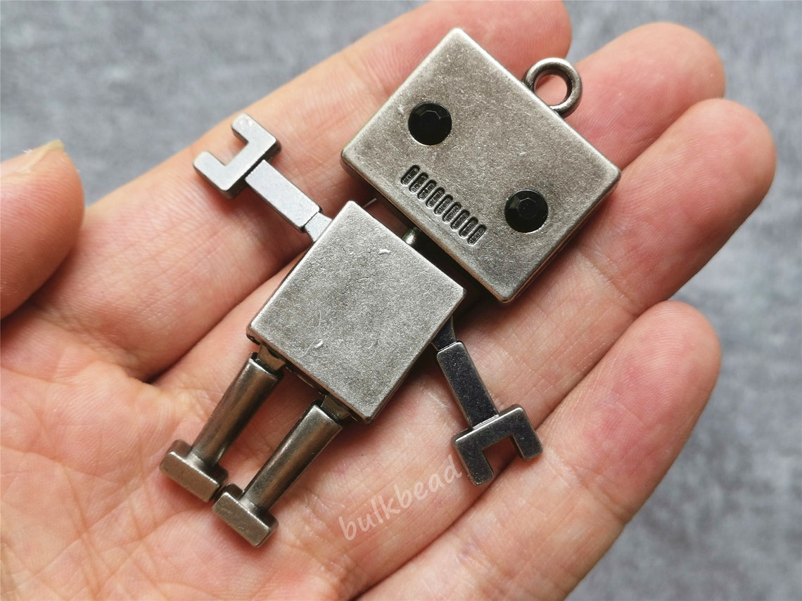 Bulk Robot Charm Antique Bronze Robot Charm Set Large Robot - Etsy