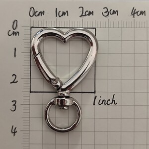 Heart Shape Lobster Clasp Key Ring for Keychain - Etsy