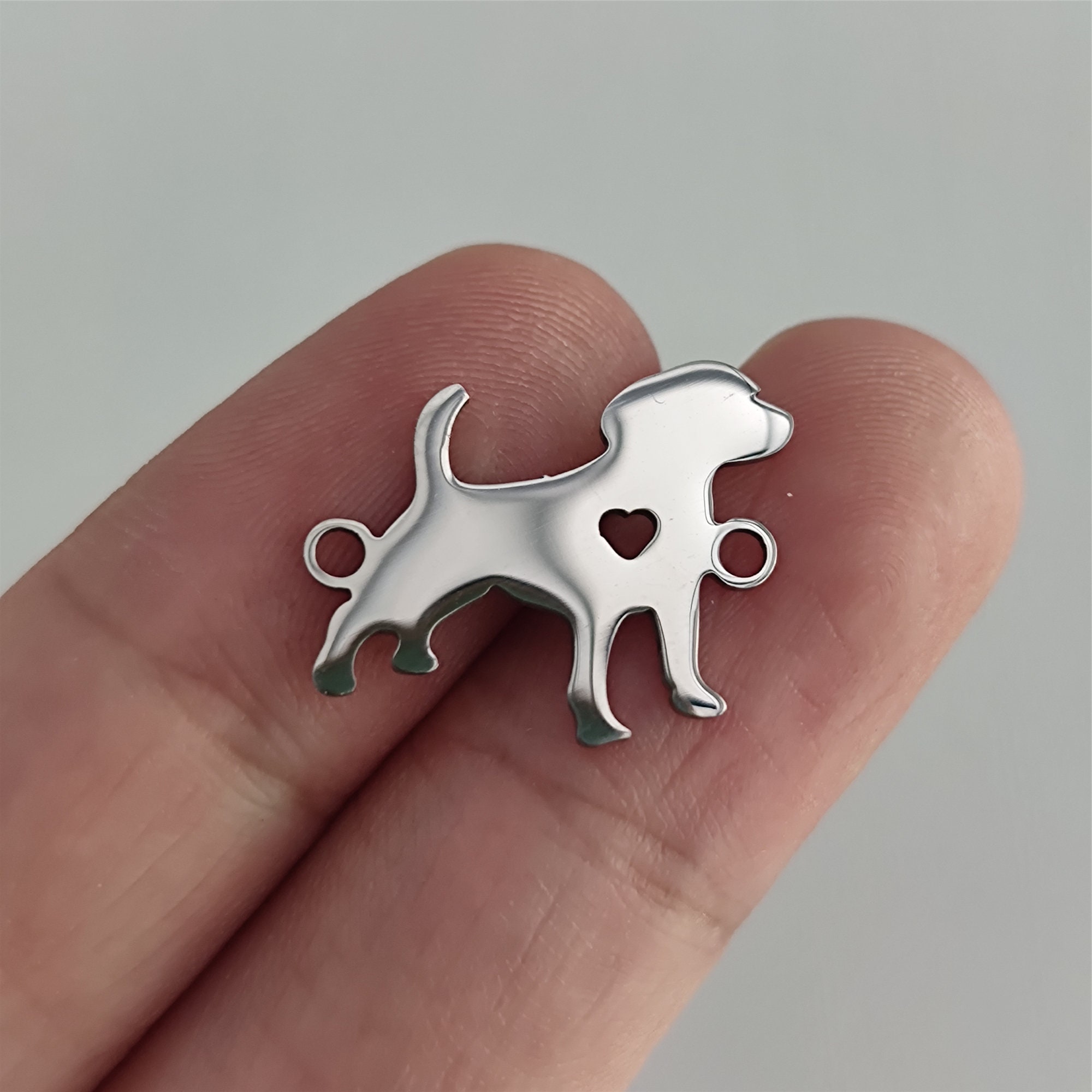 Love Dog Connector Stainless Steel for Jewelry Making - Etsy