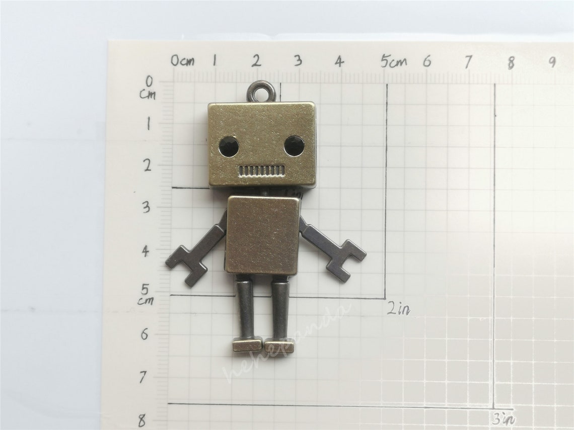 Bulk Robot Charm Antique Bronze Robot Charm Set Large Robot - Etsy