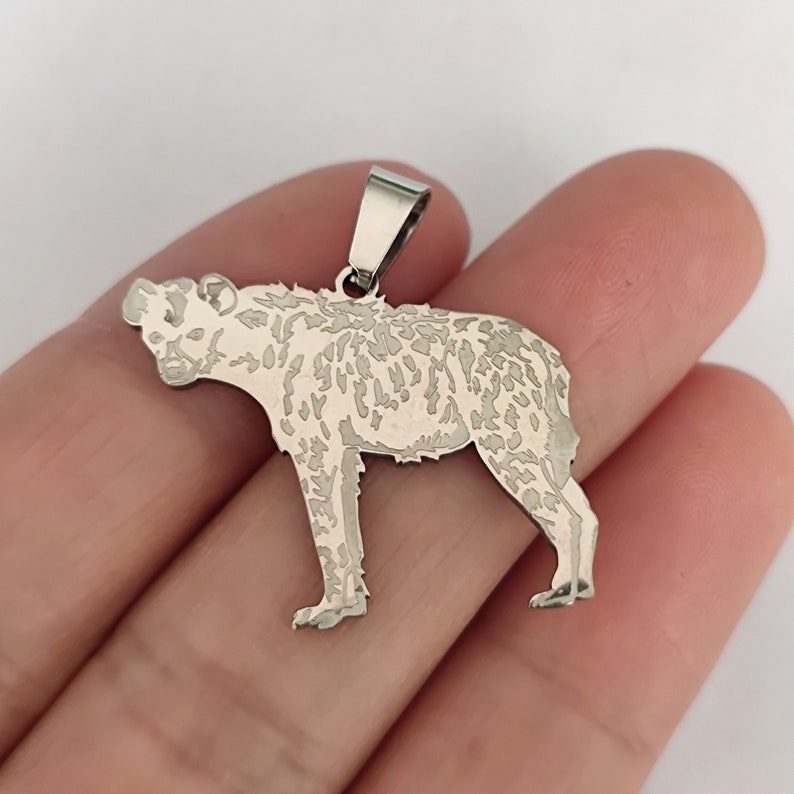 One Side Hyena Pendant Stainless Steel for Men Jewelry - Etsy