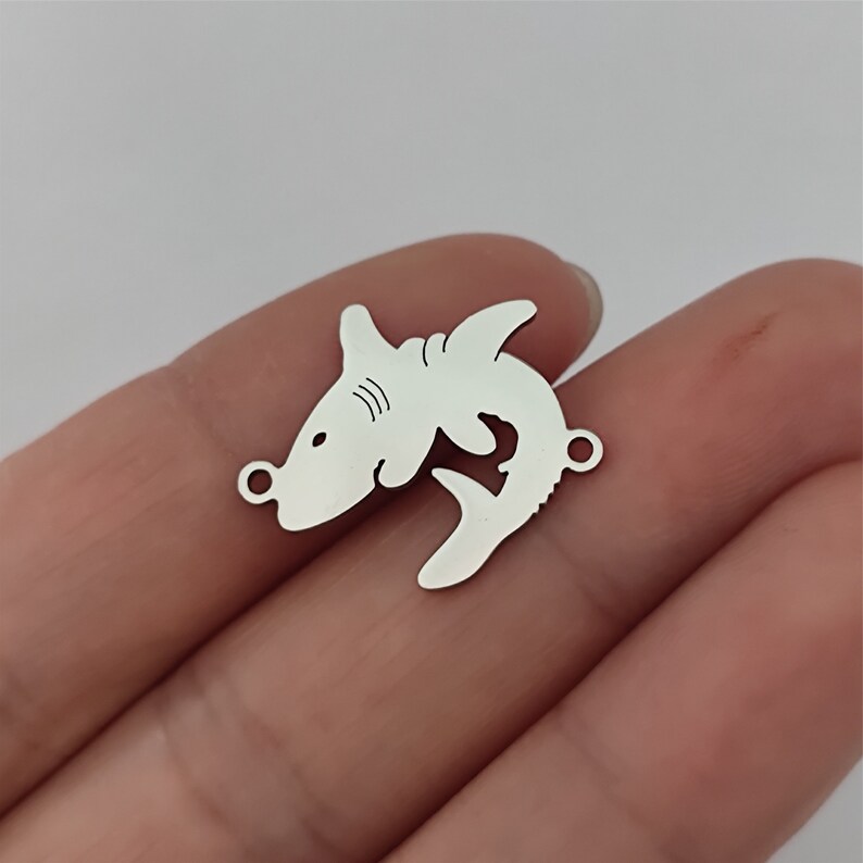 Shark Charm Stainless Steel for Jewelry Making - Etsy
