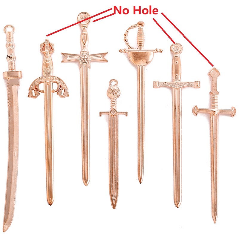 Large Sword Pendant Set for Dollhouse Jewelry Making - Etsy