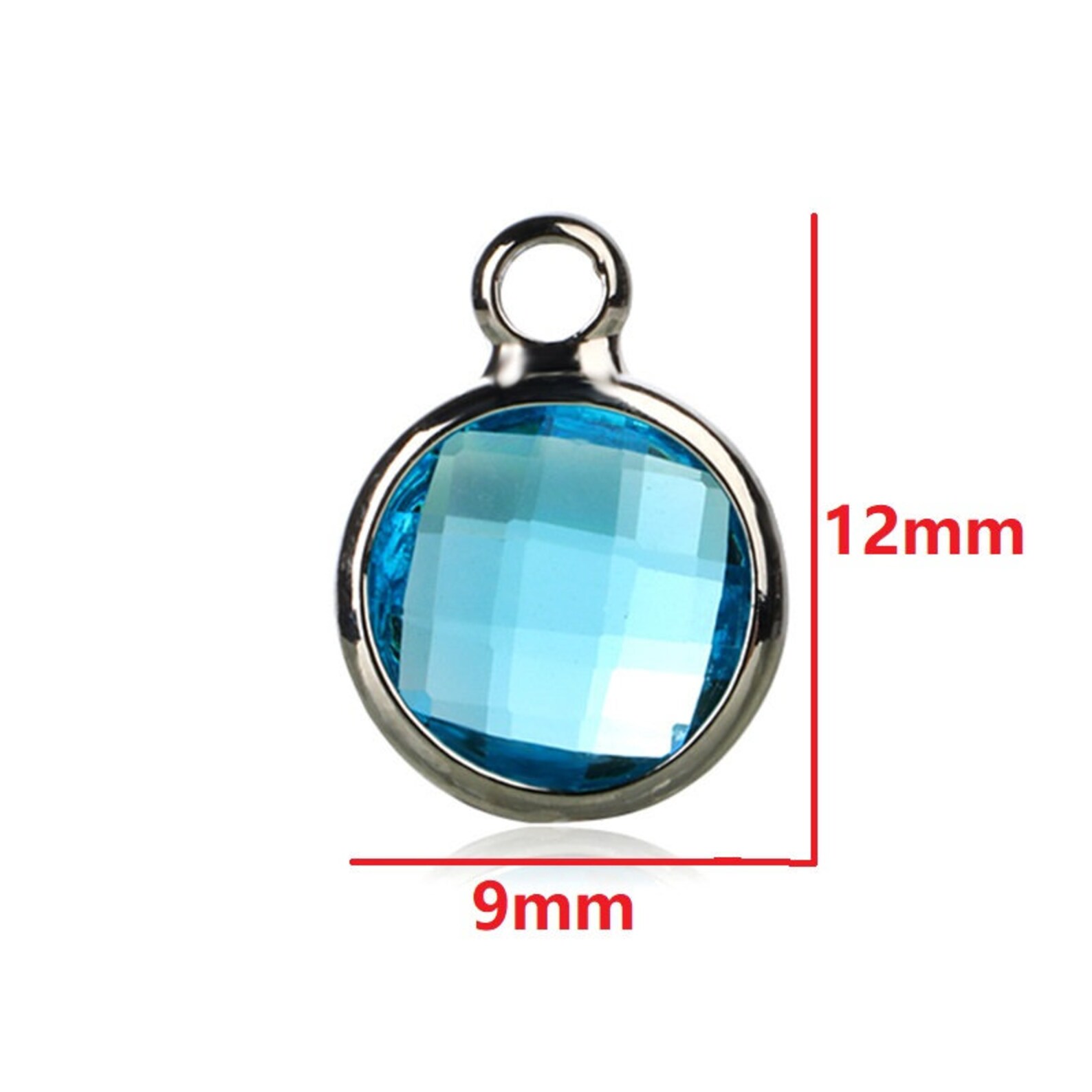 9x12mm Coin Shape Crystal Birthstone Charms - Etsy
