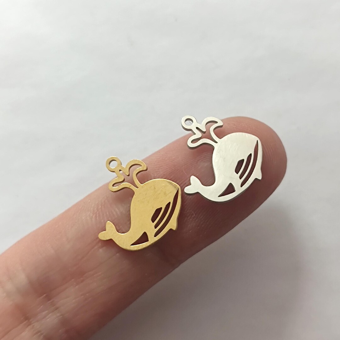 Tiny Whale Charm Stainless Steel for Jewelry Making - Etsy