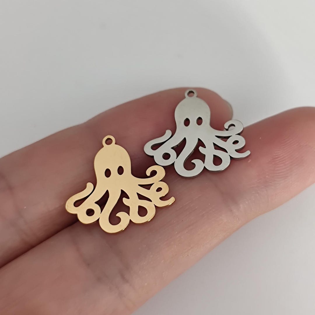 Octopus Charm Stainless Steel for Jewelry Making - Etsy