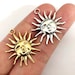Sun God Charm Gold Plated Stainless Steel for Jewelry Making - Etsy