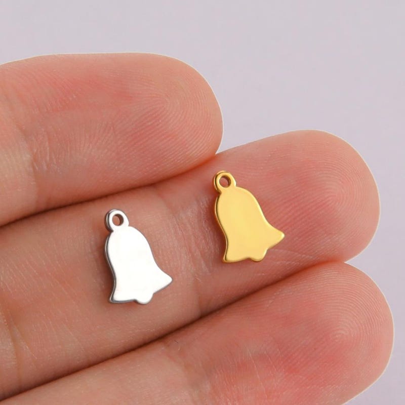 Tiny Bell Charm - Etsy