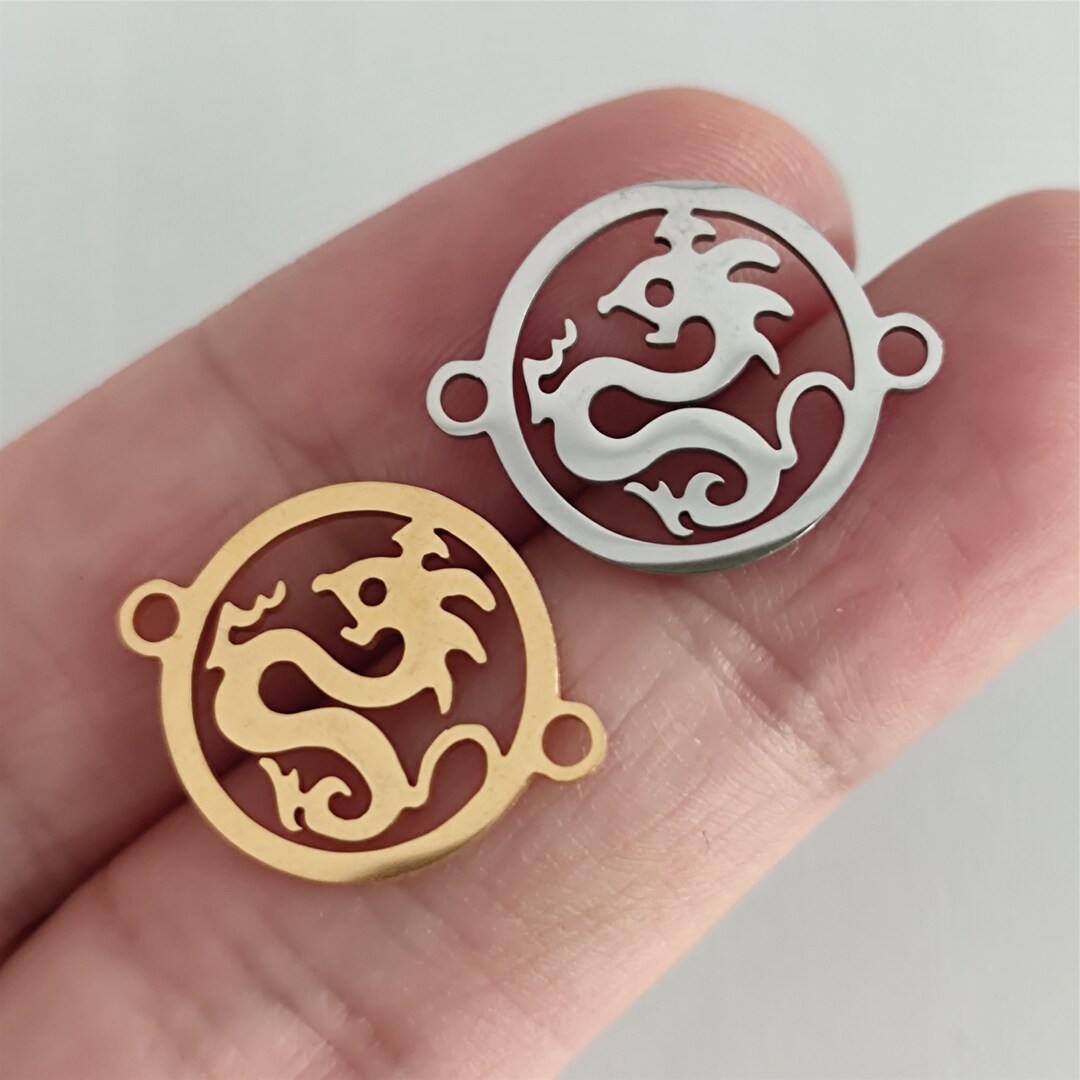Dragon Connector Charm Stainless Steel for Jewelry Making - Etsy