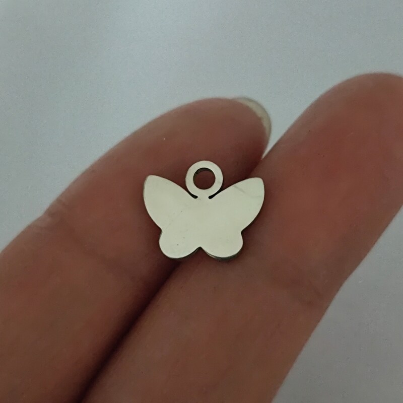 Tiny Butterfly Charm - Etsy