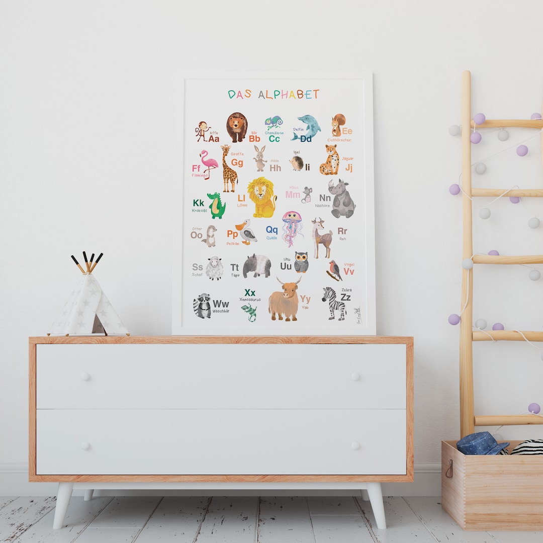 ABC Posters, Animal Alphabet, Learn ABC, Alphabet Posters With Cute ...
