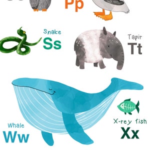 ABC Posters, Animal Alphabet, Learn ABC, Alphabet Posters With Cute ...