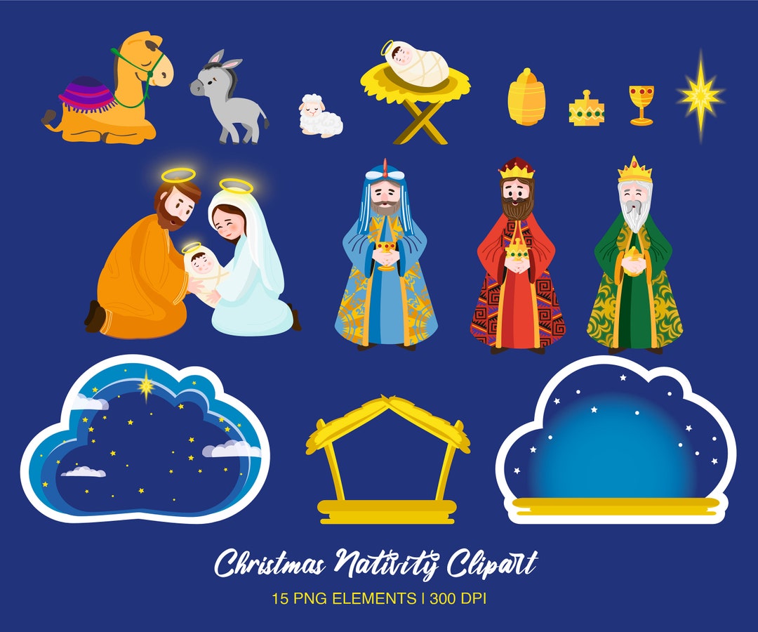 Nativity Scene Clipart Religion Clipart Holy Christmas Illustrations ...