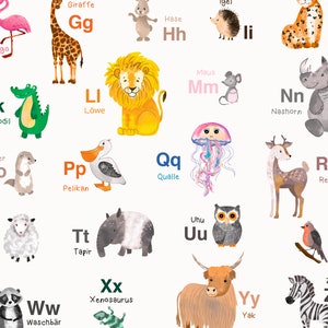ABC Posters, Animal Alphabet, Learn ABC, Alphabet Posters With Cute ...