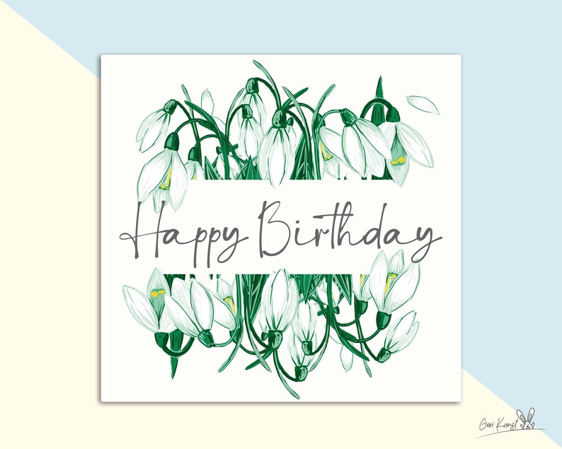 Snowdrop Clipart | Spring Flowers Clipart | White Snowdrops for Spring ...
