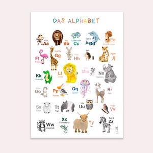 ABC Posters, Animal Alphabet, Learn ABC, Alphabet Posters With Cute ...