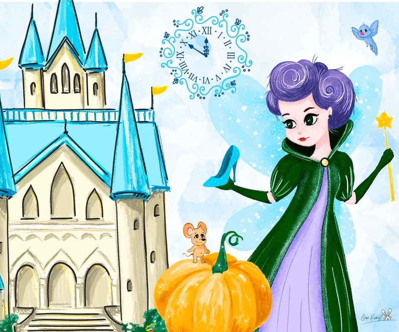 Cinderella Clipart Fairy Tale Princess PNG - Etsy