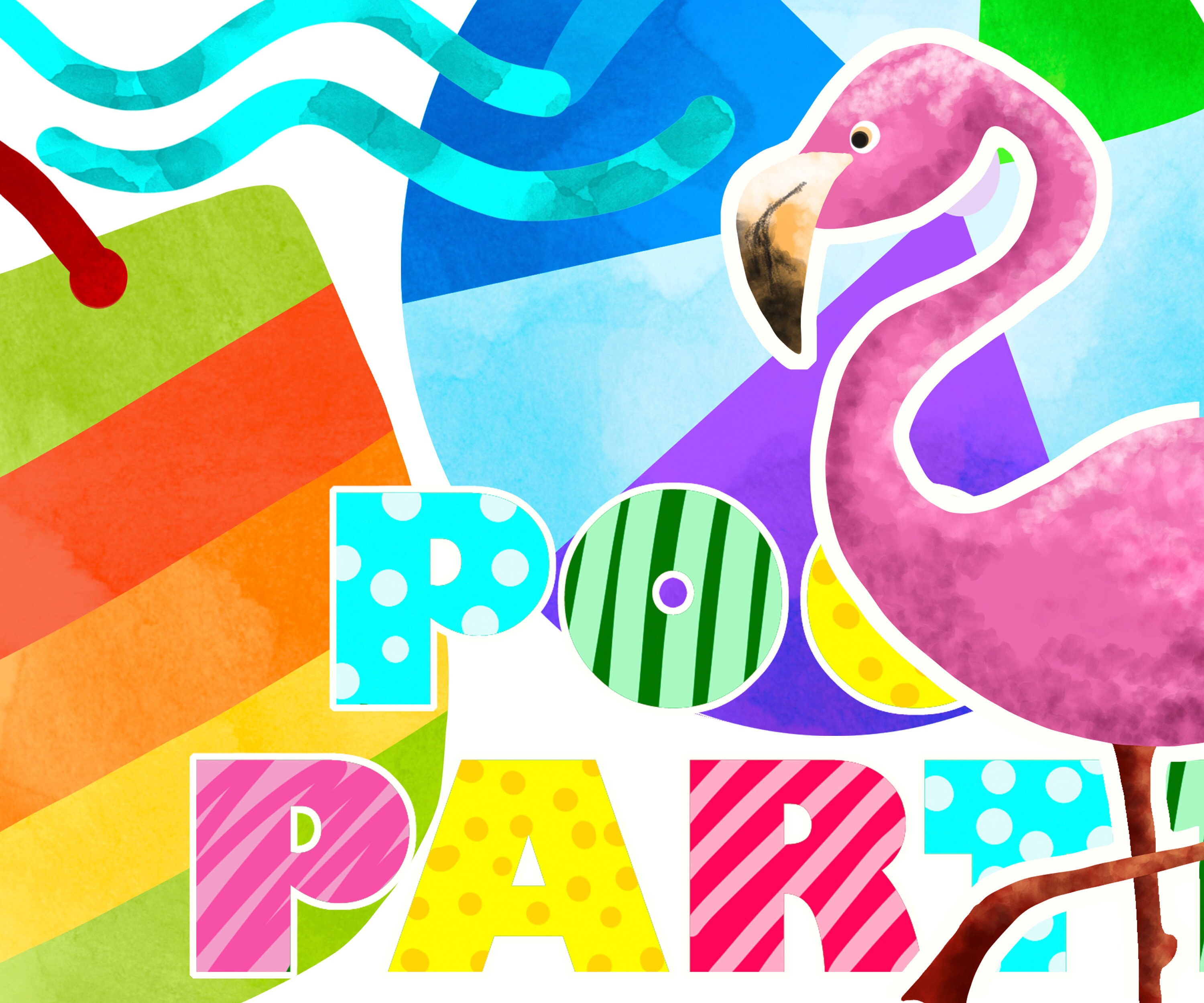 Pool Party Clipart for Summer Party Projects. Direct Download, PNG. - Etsy