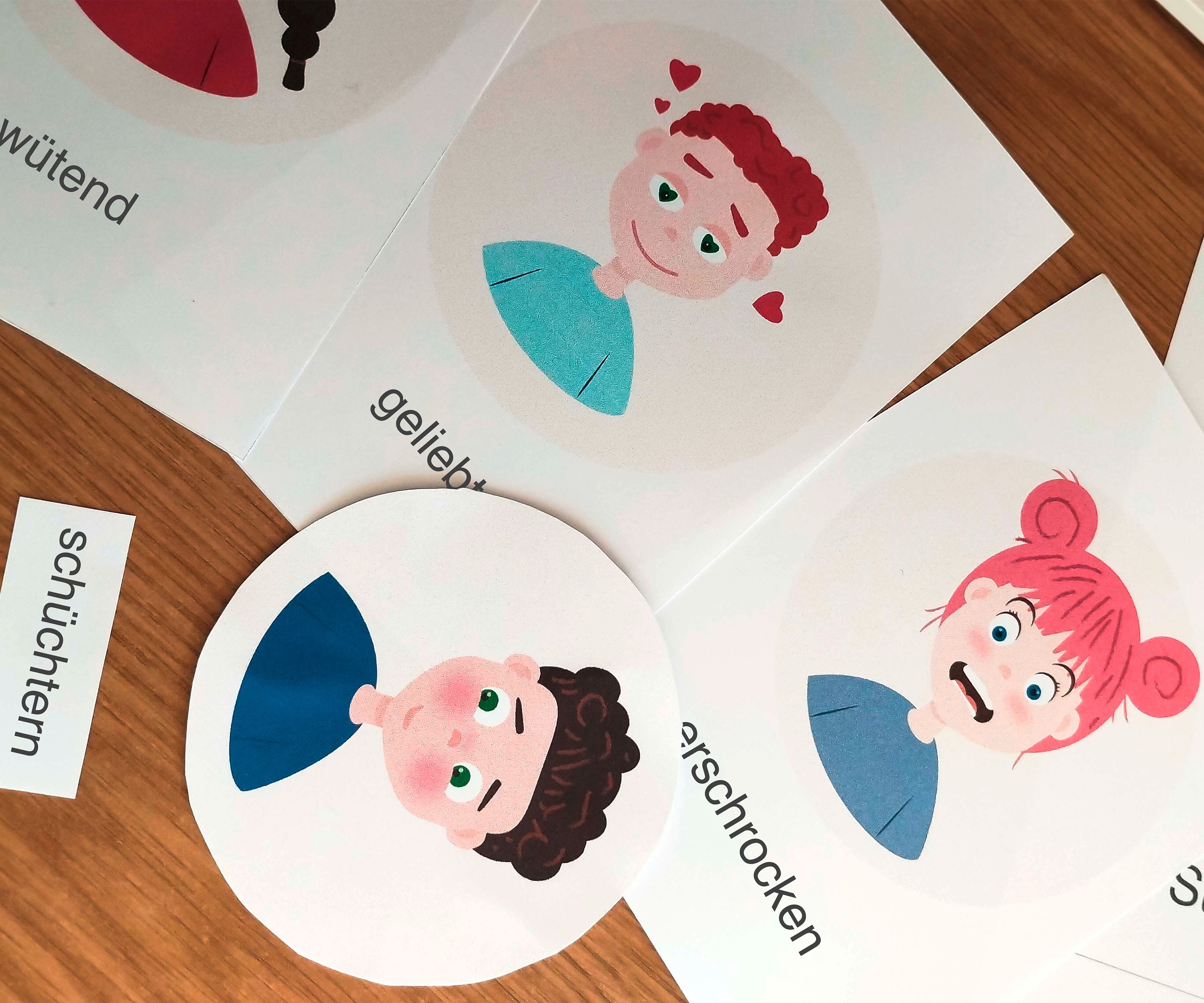 12 Emotion Cards for Children | Montessori Flashcards | Understanding ...
