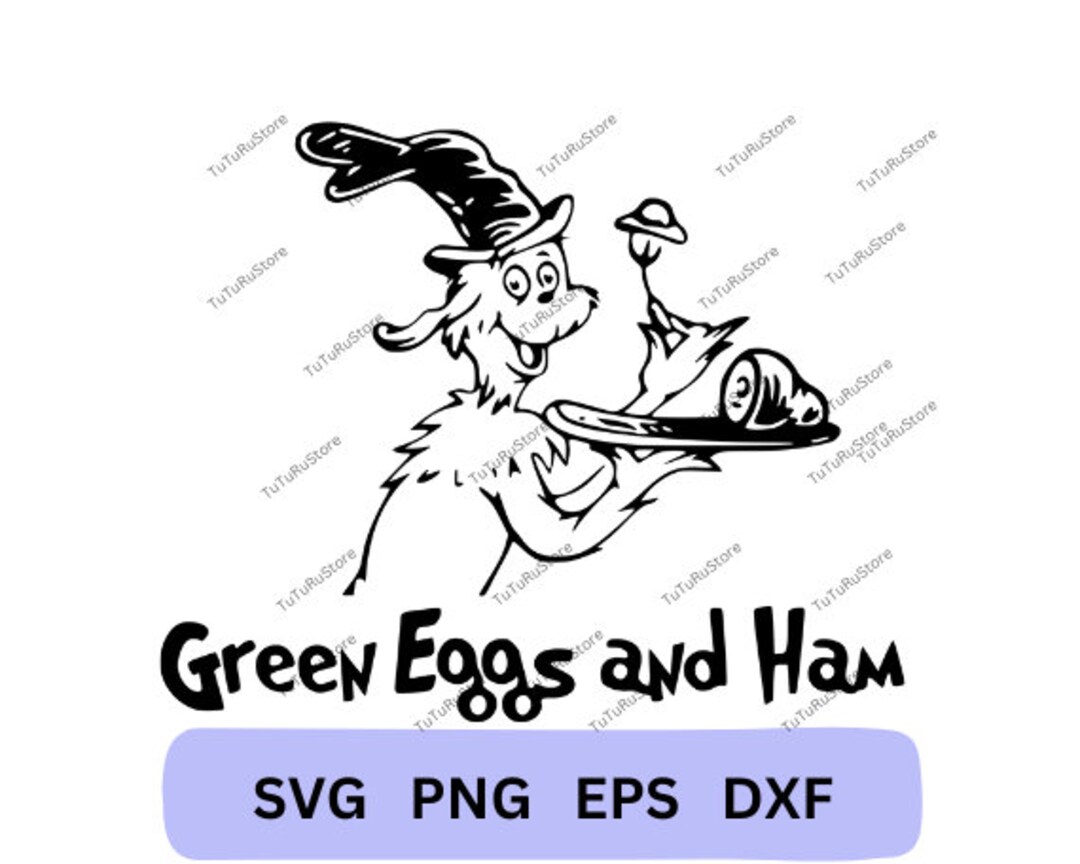Cat in the Hat SVG, Green Eggs and Ham Svg, Dr Seuss Svg, Dr Seuss ...