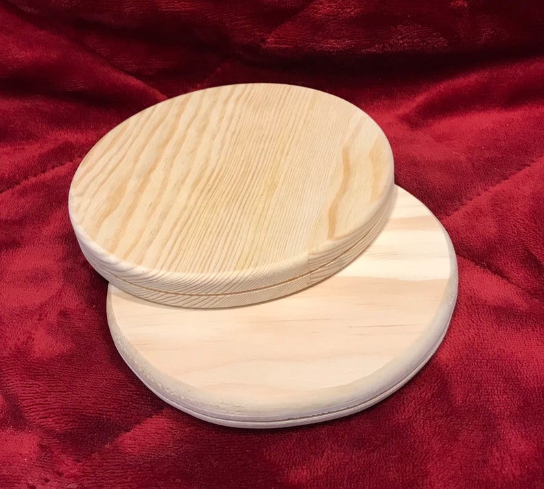 Slotted wood base 4 inch round | Etsy