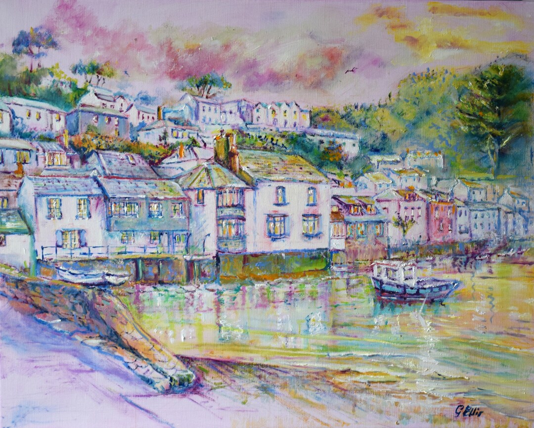 Fine Art Original Landscape Oil Painting Polperro Cornwall - Etsy