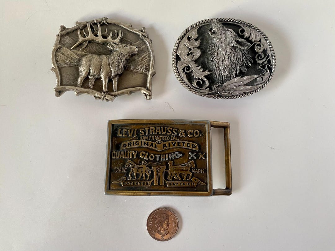 Vintage Belt Buckles, Collectible Belt Buckles, Animal Buckles, Levi ...