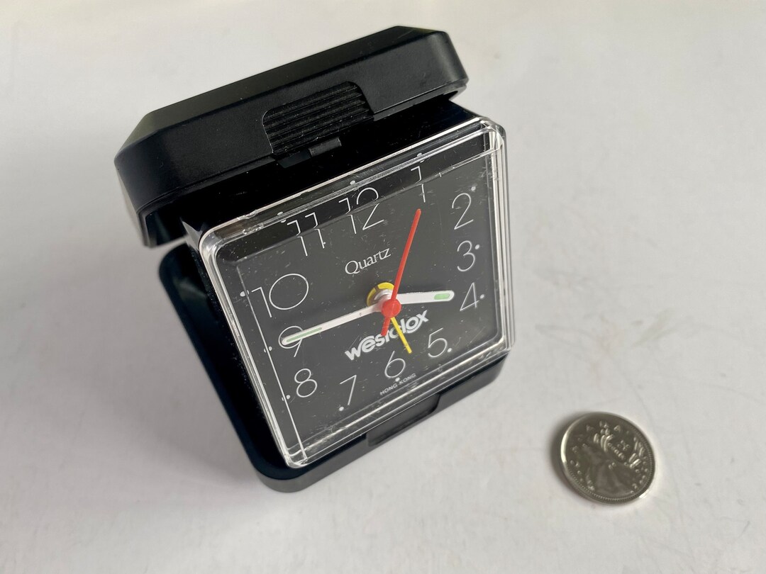 Vintage Travel Alarm Clock, Vintage Westclox, Portable Alarm Clock ...