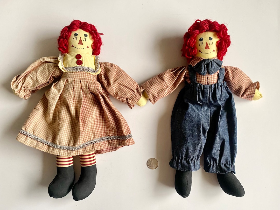 Vintage Raggedy Ann Raggedy Andy Dolls, Collectible Rag Dolls, Rare ...