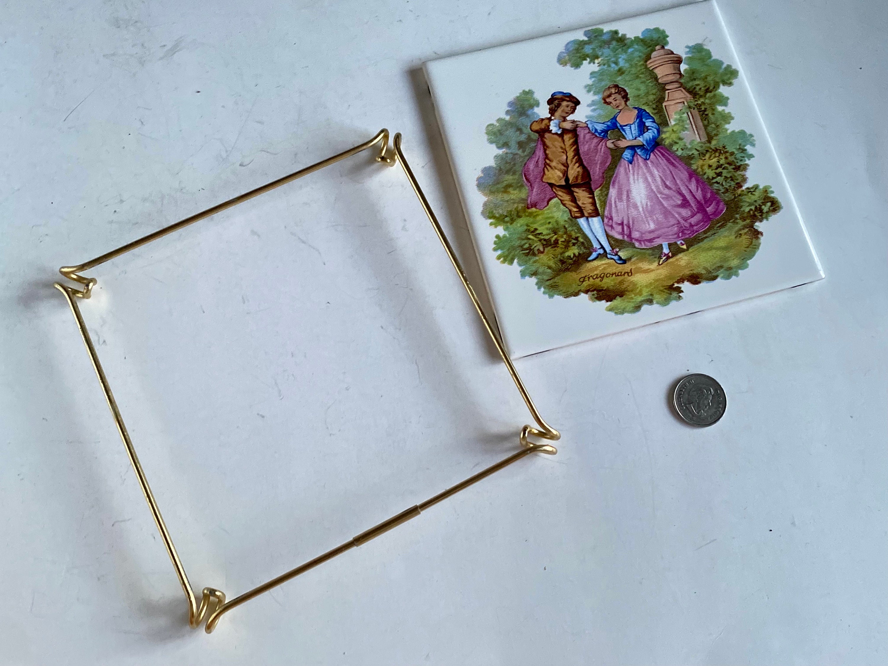 Vintage Fragonard Art Porcelain Trivet, Vintage Villeroy and Boch ...