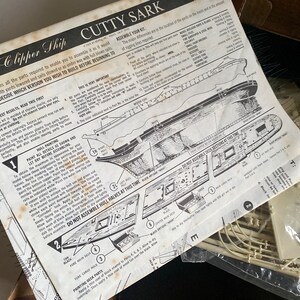 Vintage Cutty Sark Ship Model Kit, Clipper Ship Model Kit, Rare Sailing ...