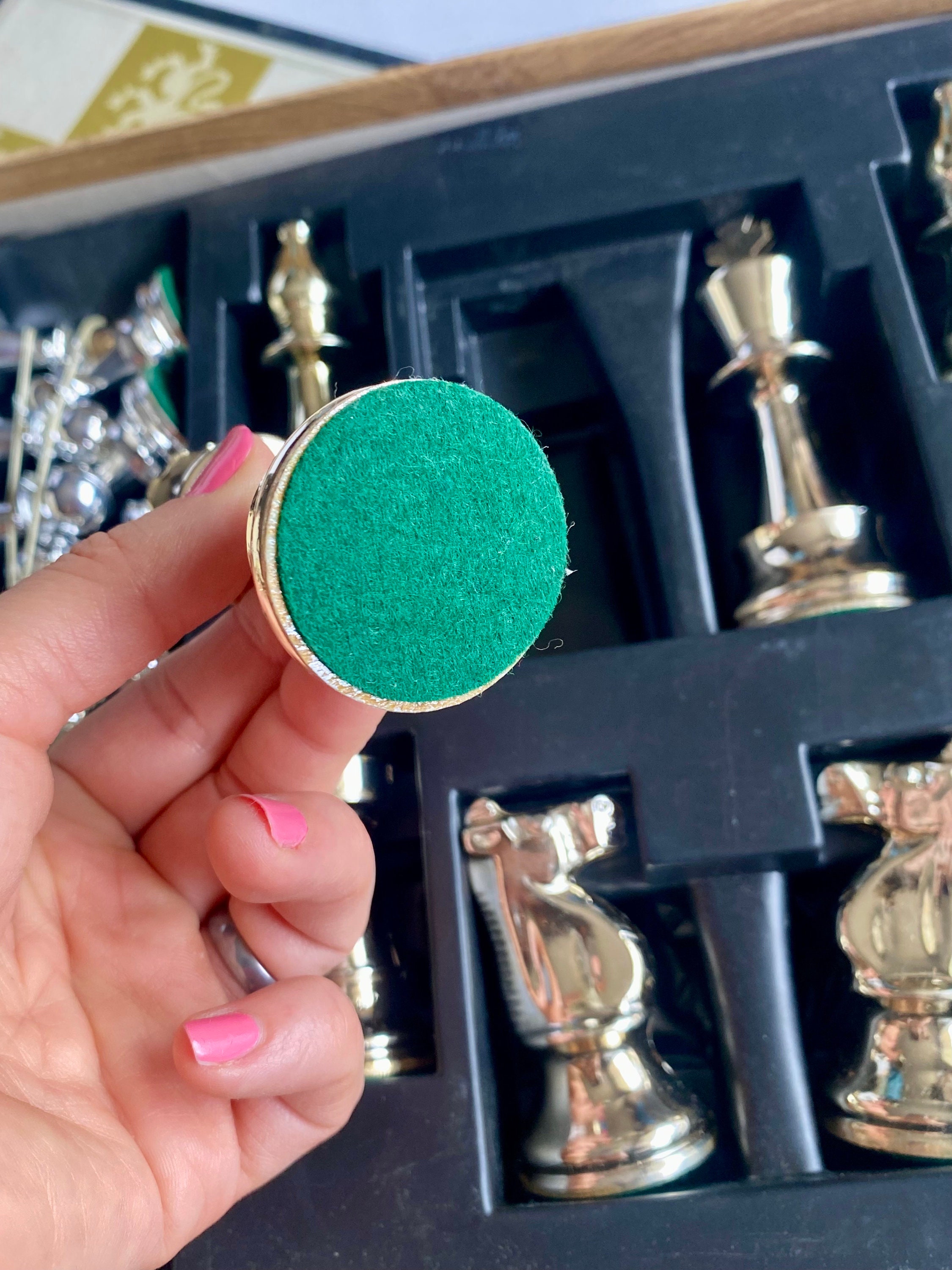 Vintage Stauton Chess Game Set Chess Set Gold and Silver - Etsy