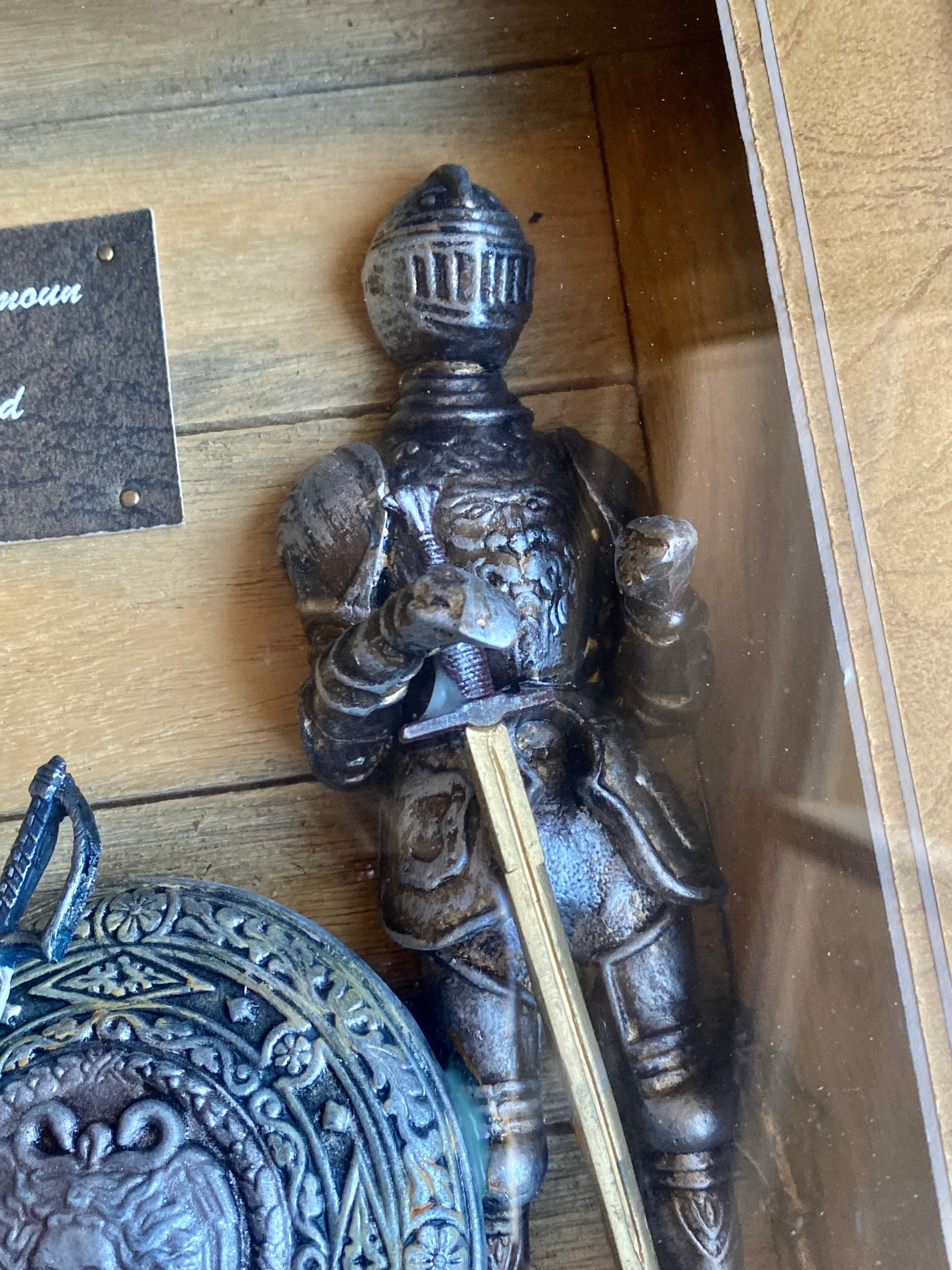 Vintage Knight Armour Shadowbox Display Medieval Knight - Etsy