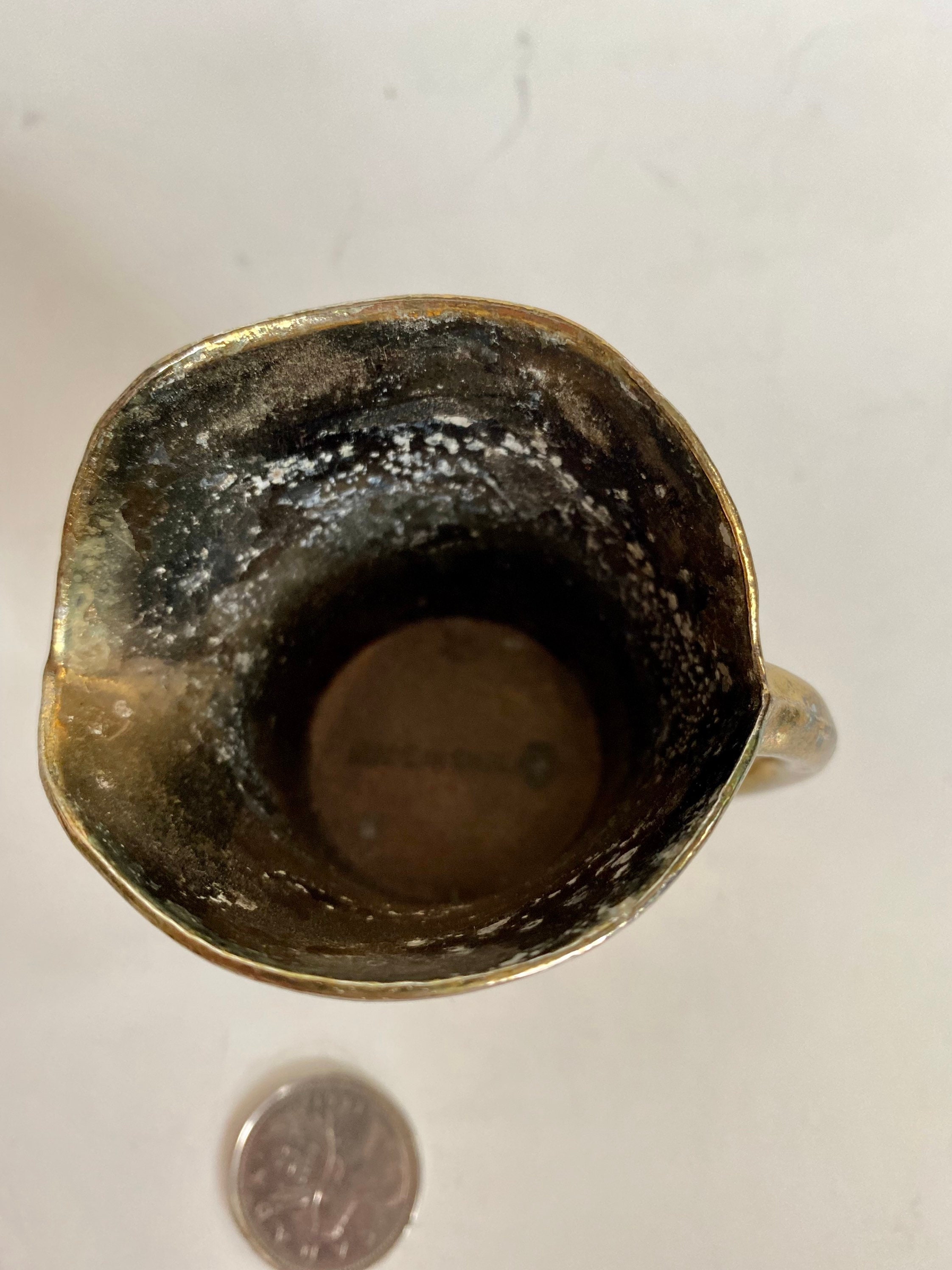 Vintage Toby Shot Mug, Small Brass Toby Face Mug, Midcentury Toby ...