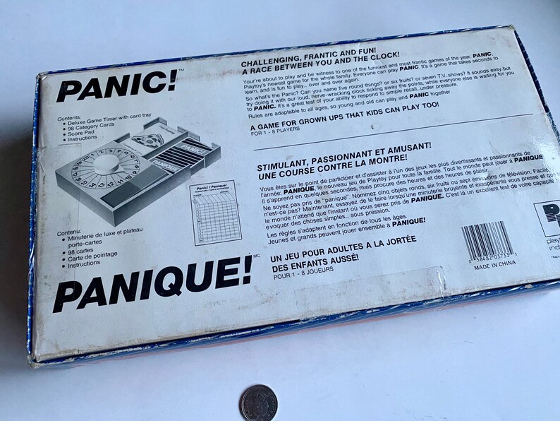 Vintage Panic Board Game Rare Family Card Game Playtoy - Etsy