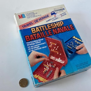 Vintage Mini Battleship Game, Travel Size Battleship Game, Exciting ...