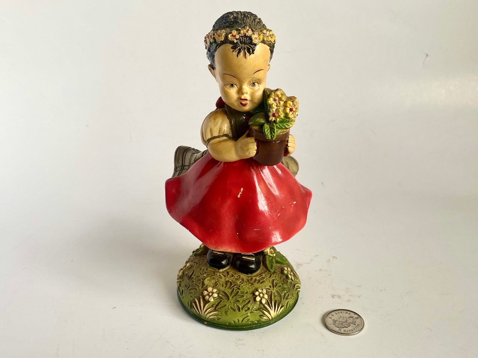 Vintage Chalkware Figurine, 1950s Chalkware Doll Sculpture, Grandmacore ...