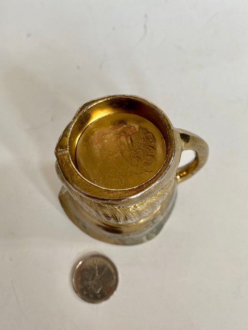 Vintage Toby Shot Mug, Small Brass Toby Face Mug, Midcentury Toby ...