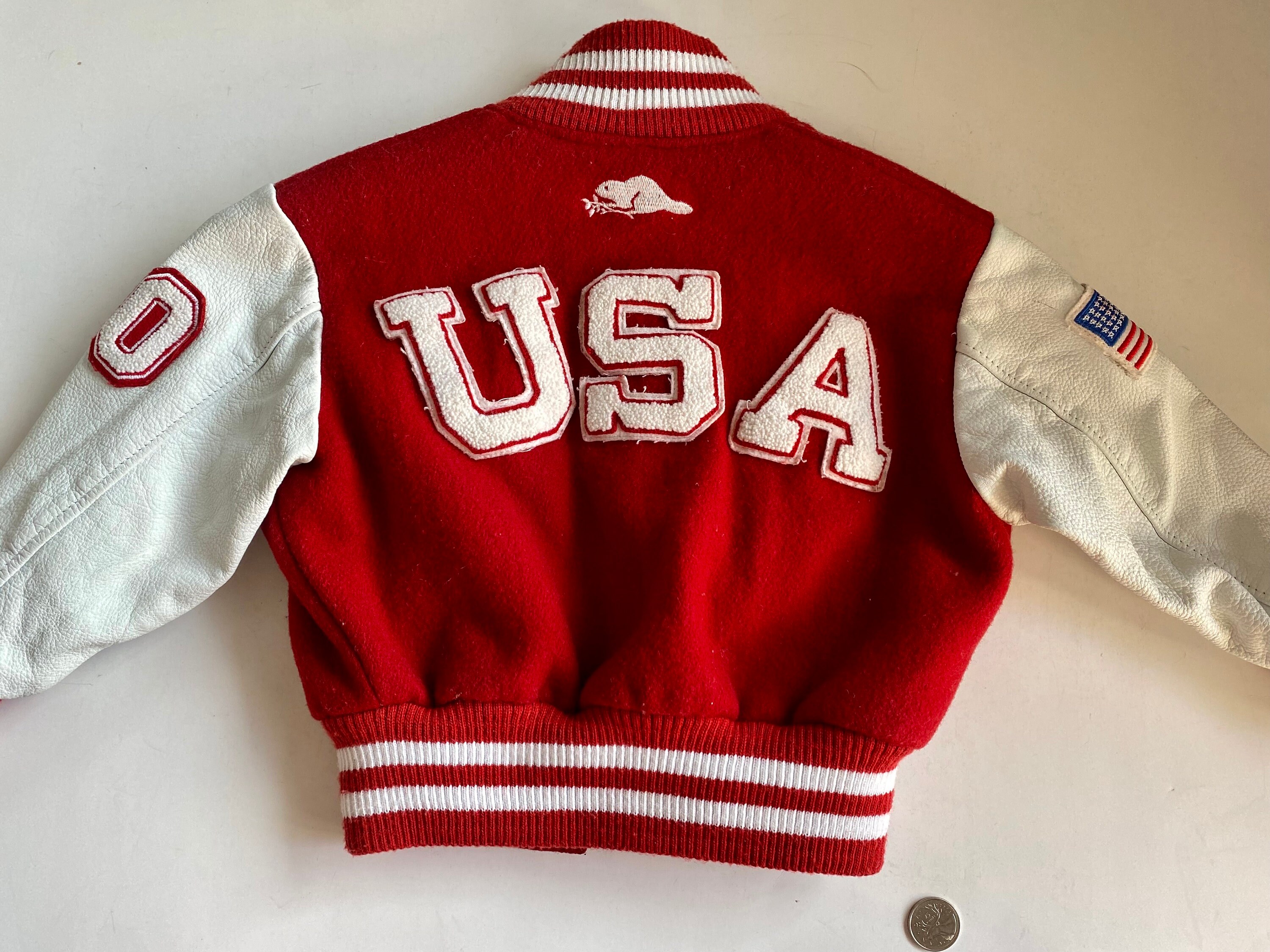 Vintage USA Toddler Varsity Jacket Kids T2 Baseball Jacket - Etsy