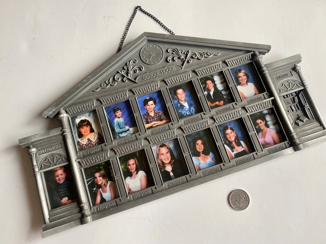 Silver Metal School House Picture Frame, Kindergarten to Grade 12 ...